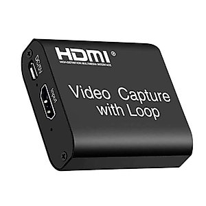 HDMI Capture Card USB2.0, TOKANI 1080P Audio Video Game Capture Converter with Loopout Support 4K Input 1080p Output for PS3 PS4 Xbox Wuli Live OBS Stream and Recorder