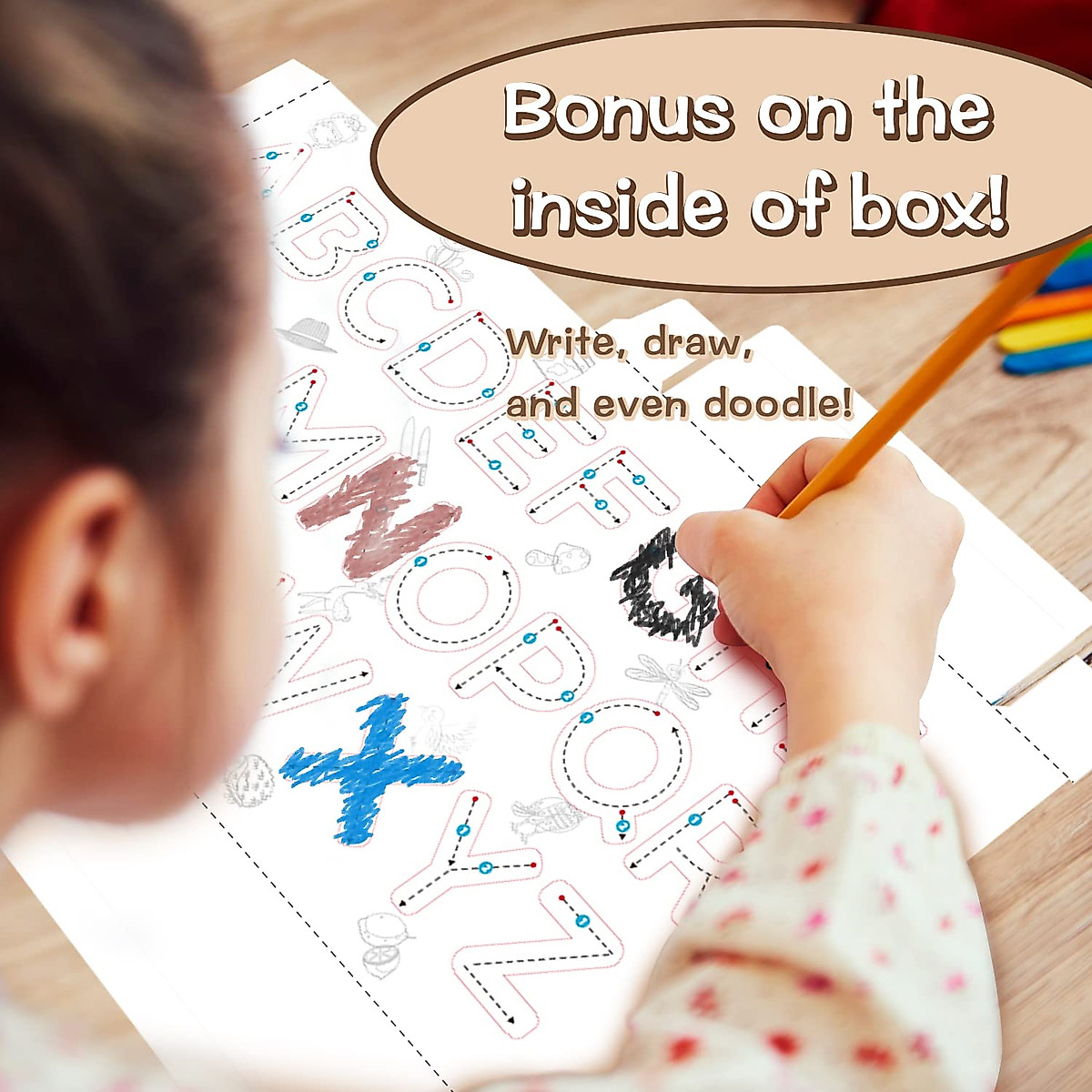 TAOZI&LIZHI Kids Puzzles Alphabet Puzzles for Kids Ages 3-5, ABC Learning for Toddlers 1-3, Sight Words Letter Puzzles Color Animals Montessori Toys Educational STEM for Preschool Boys Girls