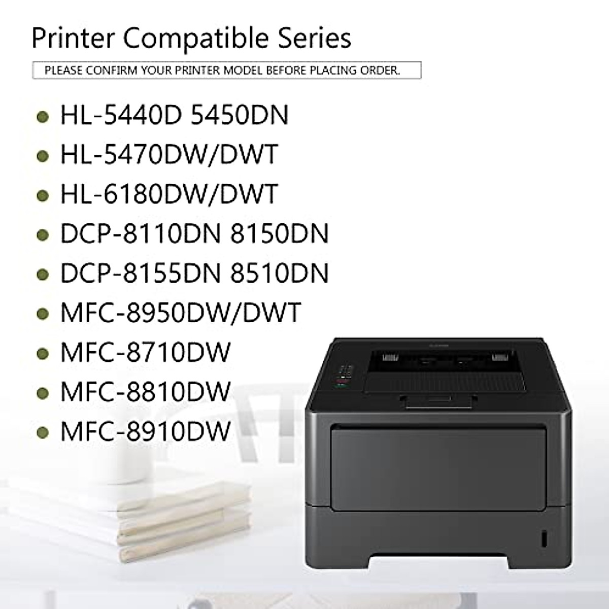 STRONTONER TN750 TN-750 Toner Cartridge Black Compatible Replacement for Brother HL-5440D 5450DN 6180DW/DWT DCP-8110DN 8150DN 8510DN MFC-8810DW 8910DW Printers, High Yield, 2 Pack