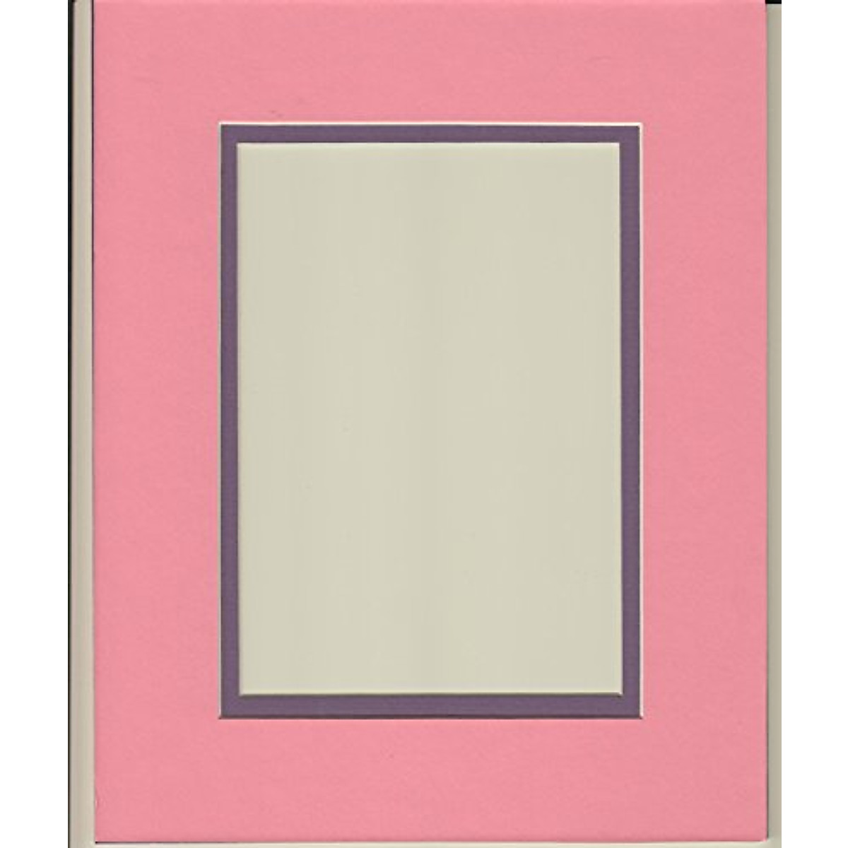 18x24 Bubble Gum Pink & Purple Double Picture Mat, Bevel Cut for 12x18 Picture or Photo