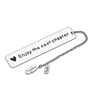 Bookmark with Chain 2023 Inspirational Graduation Retirement Wedding Christmas Anniversary Birthday Gifts for Women Men Her Him Boy Girl Kid Book Lover Boss Coworker Leaving Promotion New Dad Mom Gift