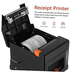 CATIEBYE Black Thermal Printer Thermal Pos Printer Thermal Paper Printer Abs Thermal Shipping Printer