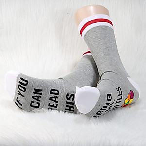 POFULL Foodie Gift Snacks Lover Gift If You Can Read This Bring Me A Snack Novely Socks For Women Girls (BRING ME SKITTLES Socks)