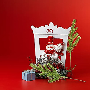 Alpurple 60 Packs Artificial Pine Needles Branches Garland-6.7x2.0 Inch Green Plants Pine Needles,Fake Greenery Pine Picks for DIY Garland Wreath Christmas Embellishing and Home Garden Decoration