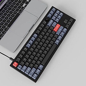 Keychron Q3 Wired Custom Mechanical Keyboard Knob Version, TKL QMK/VIA Programmable Macro with Hot-swappable Gateron G Pro Brown Switch Double Gasket Compatible with Mac Windows Linux (Black)