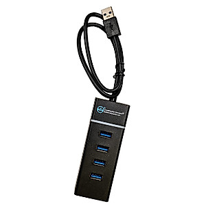 SanDisk Ultra 64GB Dual Drive USB Type-C (Four Pack Bundle) Works with Smartphones, Tablets, and Computers (SDDDC2-064G-G46) Bundle with (1) Everything But Stromboli 4 Port USB 3.0 Hub