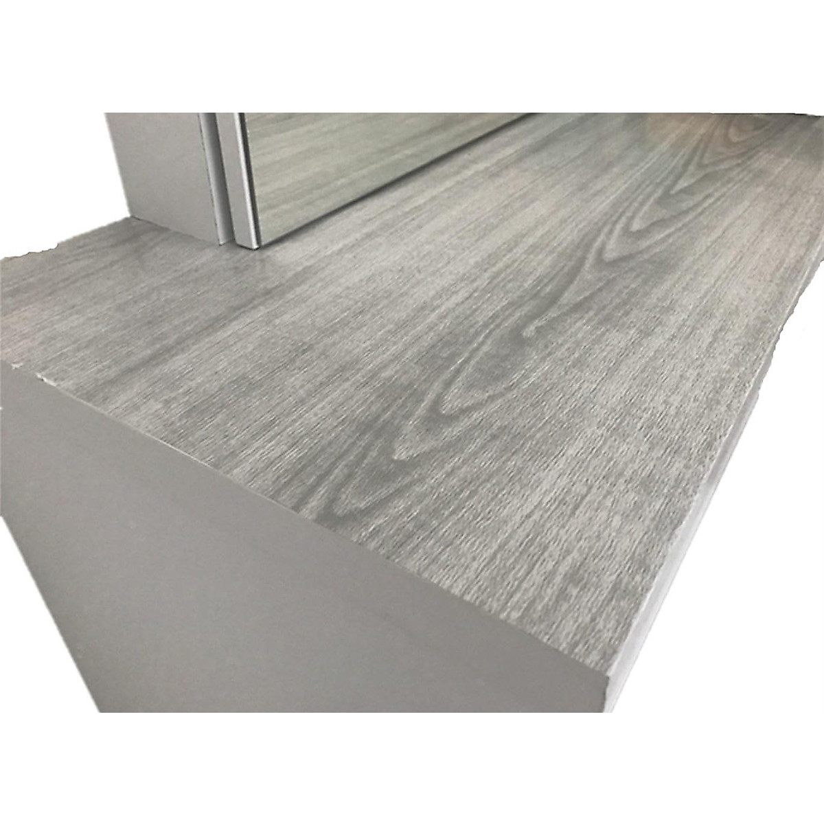 Amao Grey Wood Grain Paper Peel & Stick Wallpaper for Shelf Liner Counter Top Livingroom 17.7''x78.7''