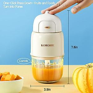 Baby Food Maker - Baby Food Blender Baby Food Processor for Baby Food, Fruit, Vegatable, Meat, Baby Food Puree Maker Make Fresh and Nutritious Meals for Your Little One (White)