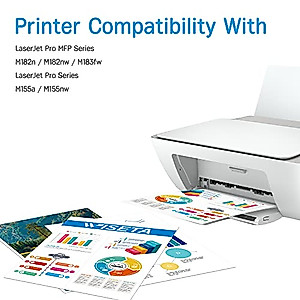 【New Chip】 215A Toner Cartridges Replacement for HP 215A Toner Cartridges 4 Pack | Works with HP Color Laserjet Pro M155, HP Color Laserjet Pro MFP M182, M183 Series | W2310A W2311A W2312A W2313A