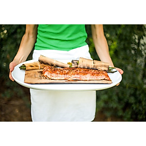 Fire & Flavor FFPD110, Cedar Planked Salmon, Sustainably Sourced & Certified, 2-Pack, 11 inch, 15 inch, Brown