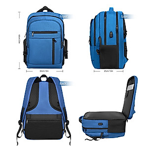 Lapsouno 17 inch laptop backpack, Extra Large Travel Backpack, Business TSA Backpack with USB Port Durable Water Resistant Anti-Theft College School Bag Christmas Gift for Men Women, Black