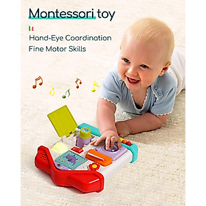 KidsMind Busy Board for Toddlers 1 2 3 4 Year Old Baby Musical Toys Montessori Sensory Toys for Autistic Children Preschool Learning Airplane Travel Activities