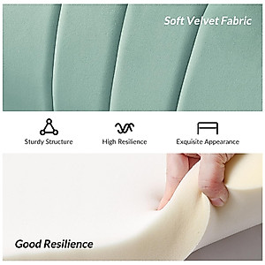 HULALA HOME Modern Velvet Loveseat Sofa with Flower Shaped Back, Comfy Upholstered 2-Seater Sofa with Gold Metal Legs, Small Love Seat Accent Couch for Living Bedroom Leisure Areas, Sage