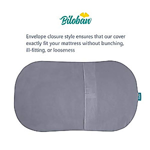 Bassinet Mattress Cover Compatible with Halo Bassinest Swivel Sleeper Bassinet Mattress Pad, 2 Pack, Microfiber, Waterproof and Soft, Grey