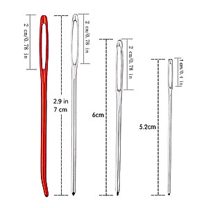 Huge Crochet Hook Set,9 Pieces Large Eye Blunt Needles,12mm-25mm Large Size Yarn Crochet Hooks Needles with 20 Stitch Markers and 2 Tapestry Needle