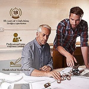 Wind Chimes for Outside, Gnome Wind Chimes with 6 Larger Bells for Mom Dad Daughter Women’s Gift,Outdoor Wind Chimes for Patio Porch Garden Backyard Decor