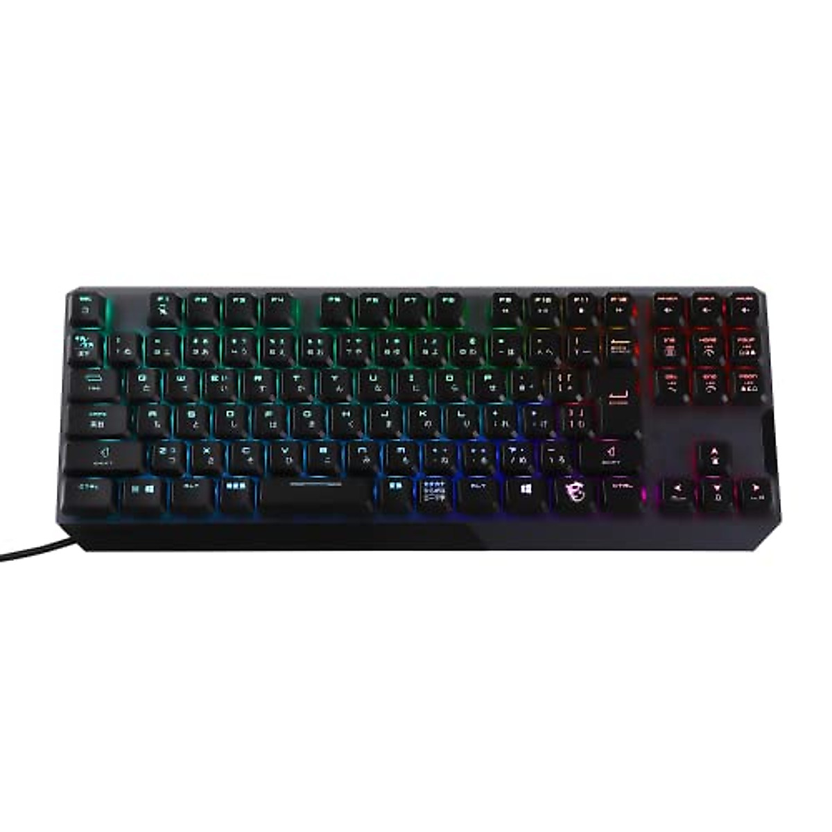 MSI Vigor GK50 Low Profile TKL JP USB Gaming Keyboard Numeric Keypadless KB595 Black
