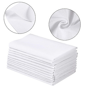 100 Pieces White Handkerchiefs Classic Hankies Bulk Set Pocket Square Towel Small Size for Tea Parties for Men