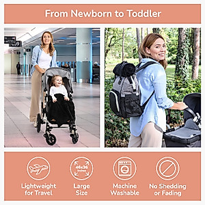 Bumba Kids Baby Bat Swaddle Blanket Gift Set with 12 Baby Monthly Stickers and Plush Baby Bat Hat, 46x36 inch Halloween Baby Blanket is The Perfect Goth Baby Stuff for Gothic Baby Nursery