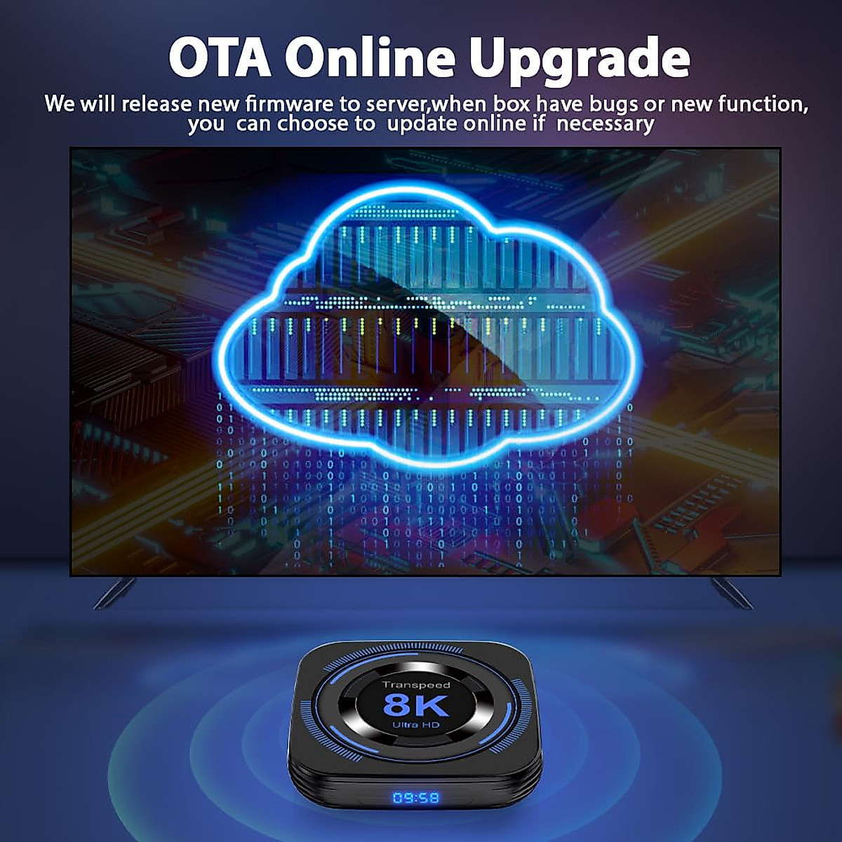 Android Tv Box 10.0 4GB RAM 64GB ROM with 2.4G 5G WiFi Tv Box Support 3D 4K 6K USB2.0 H.265 BT4.1 with Mini Keyboard