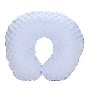 Neck Pillows Baby Kids Travel Pillow Inflatable Head Support Pillow Cute Cozy U Shape Neck Pillow for Car Seat Airplanes Train Soft Washable Chin Neck Support Pillow for Toddler Boys Girls (Blue)