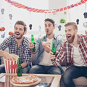 Hanging Baseball Ceiling Decorations Baseball Party Ceiling Decor with Baseball Paper Garland Cutouts Baseball Party Decorations for Sports Theme Birthday Baby Shower Classroom