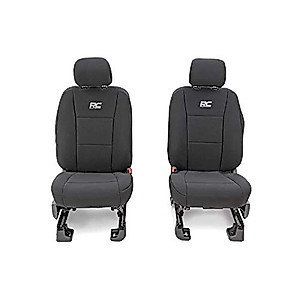 Rough Country Neoprene Seat Covers for Ford F-150 (15-23)/F-250/350 (17-23) - UV & Water Resistant F150 Seat Covers, Foam Padded Seat Covers for Trucks Full Set - Front & Rear Covers