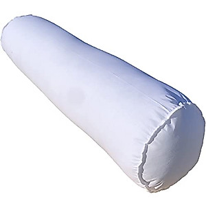 Pillowflex Bolster Pillow - 6"x 36" - Plush Polyester-Filled Insert for Decorative Shams - Comes in a Poly-Cotton Shell - Odorless, Lint and Dust-Free, No Lumps Stuffing for Pillows (White, Round)
