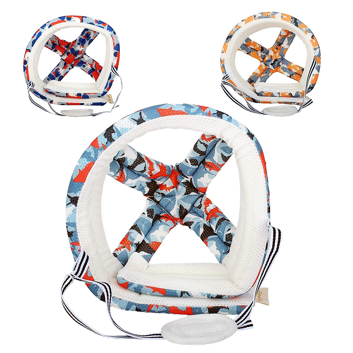 Baby Head Protector, ASunine Baby Infant Toddler Safety Helmet for Crawling Walking, No Bump Safety Head Cushion Bumper Bonnet, Adjustable Breathable Protective Cap (Cute Shark)