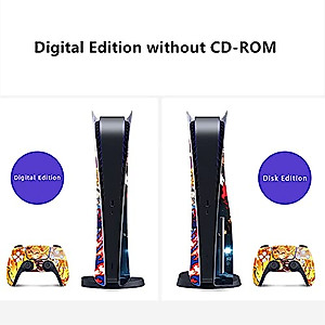 Stickers for Ps5 Controller Skin Digital Package, Suitable for Playstation 5 Shell Console and Controller, Durable, Scratch Resistant and Bubble Free B Style