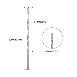 uxcell Replacement Countersink Drill Bit 3mm for Wood DIY HSS High-Speed Steel Woodworking Carpentry Reamer