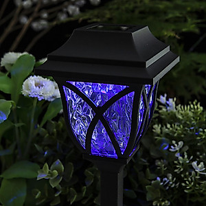 keeda Solar Pathway Lights Outdoor Waterproof Modern Style Design Solar Landscape Light for Outside Garden Yard Walkway Sidewalk Driveway (Multicolor, Pack of 4)