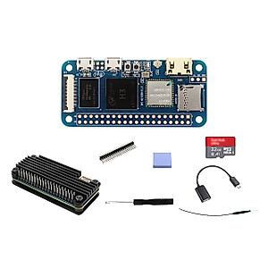 Banana Pi M2 Zero Alliwnner H3 IoT Open Source Single Board Computer Onboard Quad Core Cortex-A7 CPU 512MB DDR 3 RAM WiFi Bluetooth Support Android Linux (with Metal Case Set)