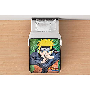 JUST FUNKY Naruto Shippuden Naruto Uzumaki Character Fleece Throw Blanket | Features Naruto Performing A Jutsu Attack | 60 x 45 Inches