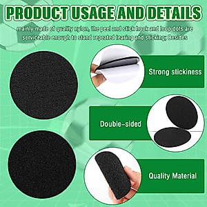 CHENGU 12 Pairs Referee Patch Hook and Loop Dots 3 Inch Self Sticky Circle Hook and Loop Round Adhesive Loop Tape Double Sided Hook and Loop Fasteners for Home Office School Wall Decor Tool Hanging