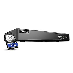 ANNKE 4K 8 Channel AI DVR with Human/Vehicle Detection, 5-in-1 H.265+ Security Digital Video Recorder Works with Alexa, Supports 8CH Analog and 4CH 8MP IP Cameras for Home CCTV System, 1TB Hard Drive