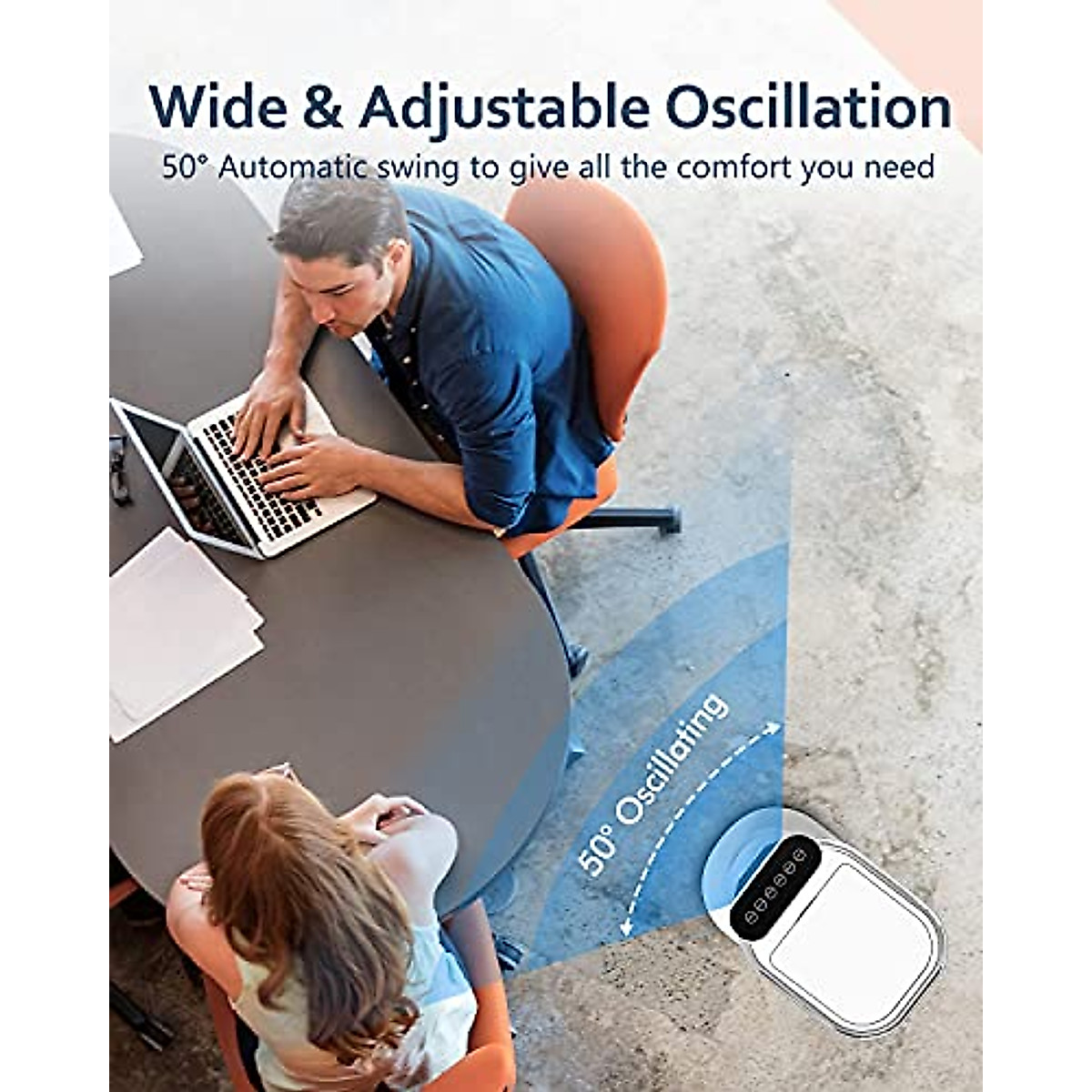 Evaporative Air Cooler, 41” Portable Air Cooling Fan with Top & Bottom Water Refilling, 3 Speeds 3 Modes, 4 Ice Packs, 12H Timer, 1.3 Gal Water Tank, 50° Oscillation for Room Indoor, Remote Control