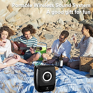 Bluetooth Voice Amplifier Personal Portable Pa System, 25W Megaphone Speaker with 2 Wireless Mics, Voice Amplifier with Wireless Microphone System for Teachers Teaching Singing Outdoor Indoor ect