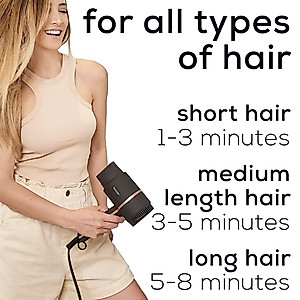 Beurer HC35 Compact Hair Dryer 1500-Watt Blow Dryer Ionic Technology Reduces Frizz Lightweight and Portable Travel Hair Dryer with 4 Temperature and 3-Speed Settings & Cold Air Function (Black)