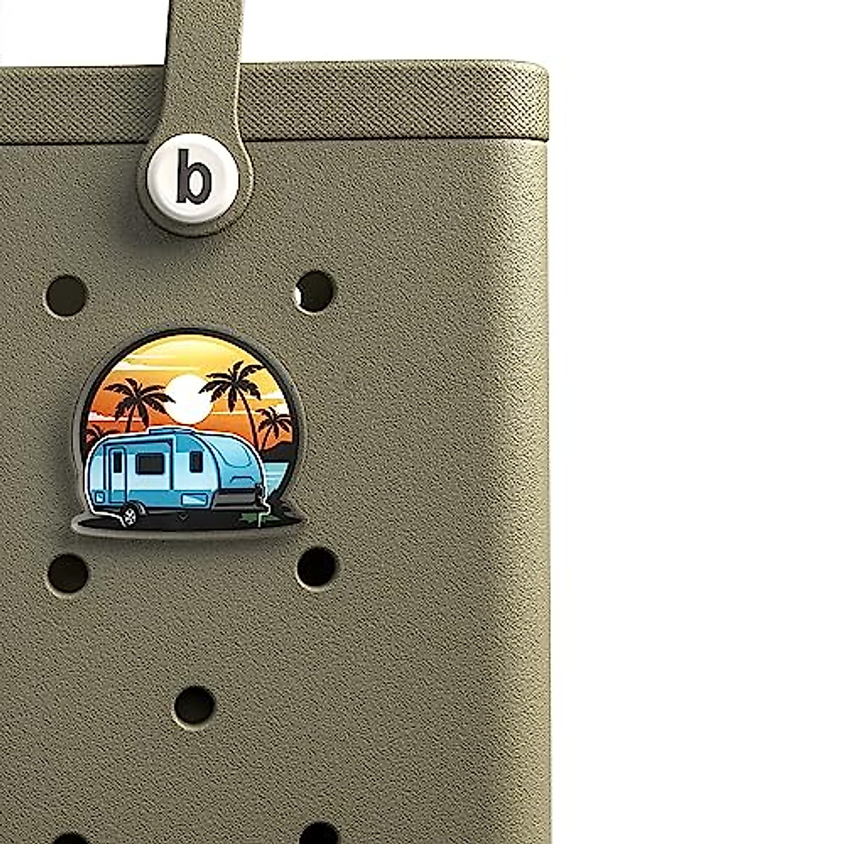 BOGGbeans Outdoor Charms for Bogg Bag, Simply Southern Totes, and Similar Styles. Acrylic 3" Outdoor Charm Accessories for Beach Totes (Camper)