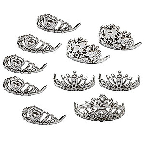 TopSeller Sliver Crown for Barbie Doll Pack of 10