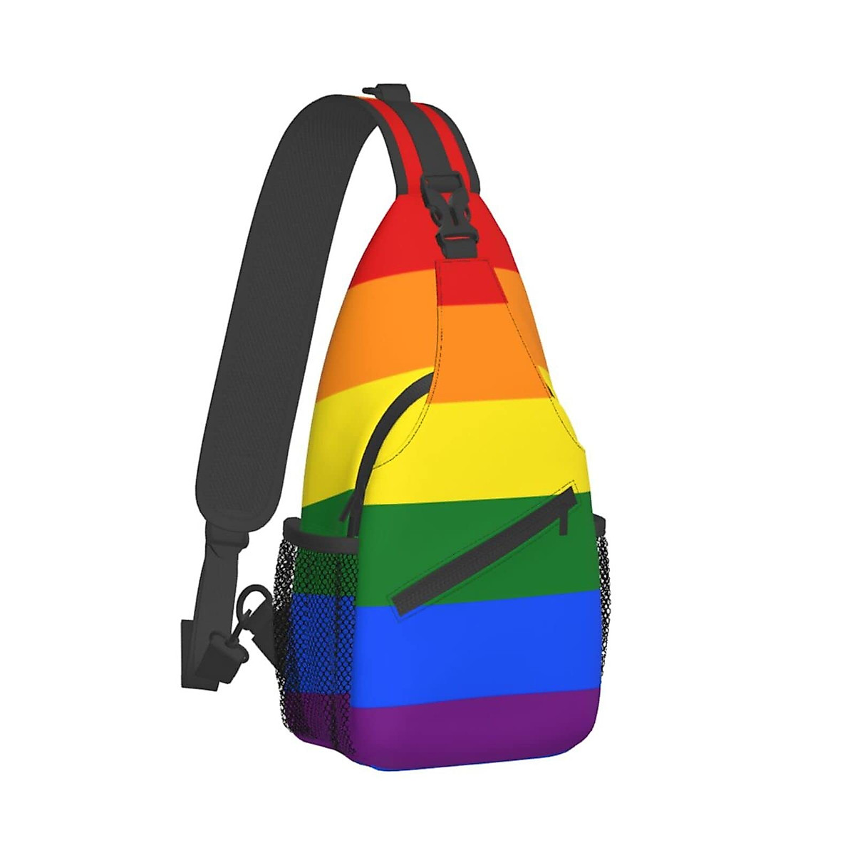 Qurdtt Rainbow LGBT Crossbody Backpack Gay Pride Sling Bag for Men Women Shoulder Chest Bags Gym Sport Travel Hiking Daypack