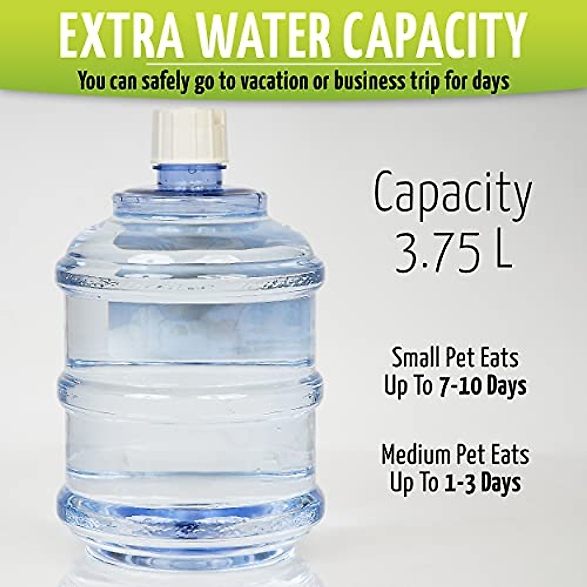 Zone Tech - Premium Quality Durable Self-Dispensing Gravity 3.7 Liters Pet Waterer