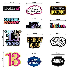 13th Birthday Hanging Swirls - 28 Pieces - Funny 13th Birthday Party Supplies, Decorations, Gifts and Favors
