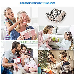 welltop Personalized Flannel Blanket to My Wife Gift from Husband, Ultra Soft Flannel Fleece Blankets Christmas Birthday Valentine's Day Wedding Anniversary Throw Blanket Fits Couch Sofa Bed (59x79in)