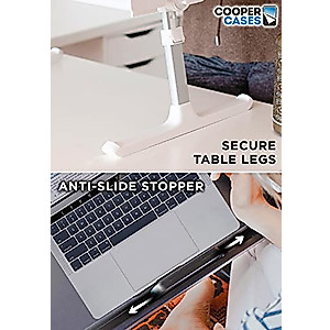 Cooper Desk PRO Adjustable Laptop Table, Bed Desk for Laptop, Desk for Bed, Lap Desk for Laptop, Adjustable Lap Desk for Bed, Portable Desk, Laptop Stand for Bed Floor Desk