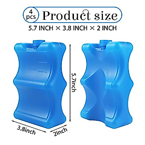 Bercoor 4 Pack Reusable Ice Pack for Breastmilk Storage, Bottle Ice Packs for Baby Bottles, Meal and Breastmilk Storage