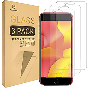 Mr.Shield [3-Pack] Designed For Apple iPhone SE 3 [2022 3rd Gen] / iPhone SE 2 [2020 2nd Gen] [2020/2022 Edition] [330 Glue Version] [Tempered Glass] Screen Protector with Lifetime Replacement