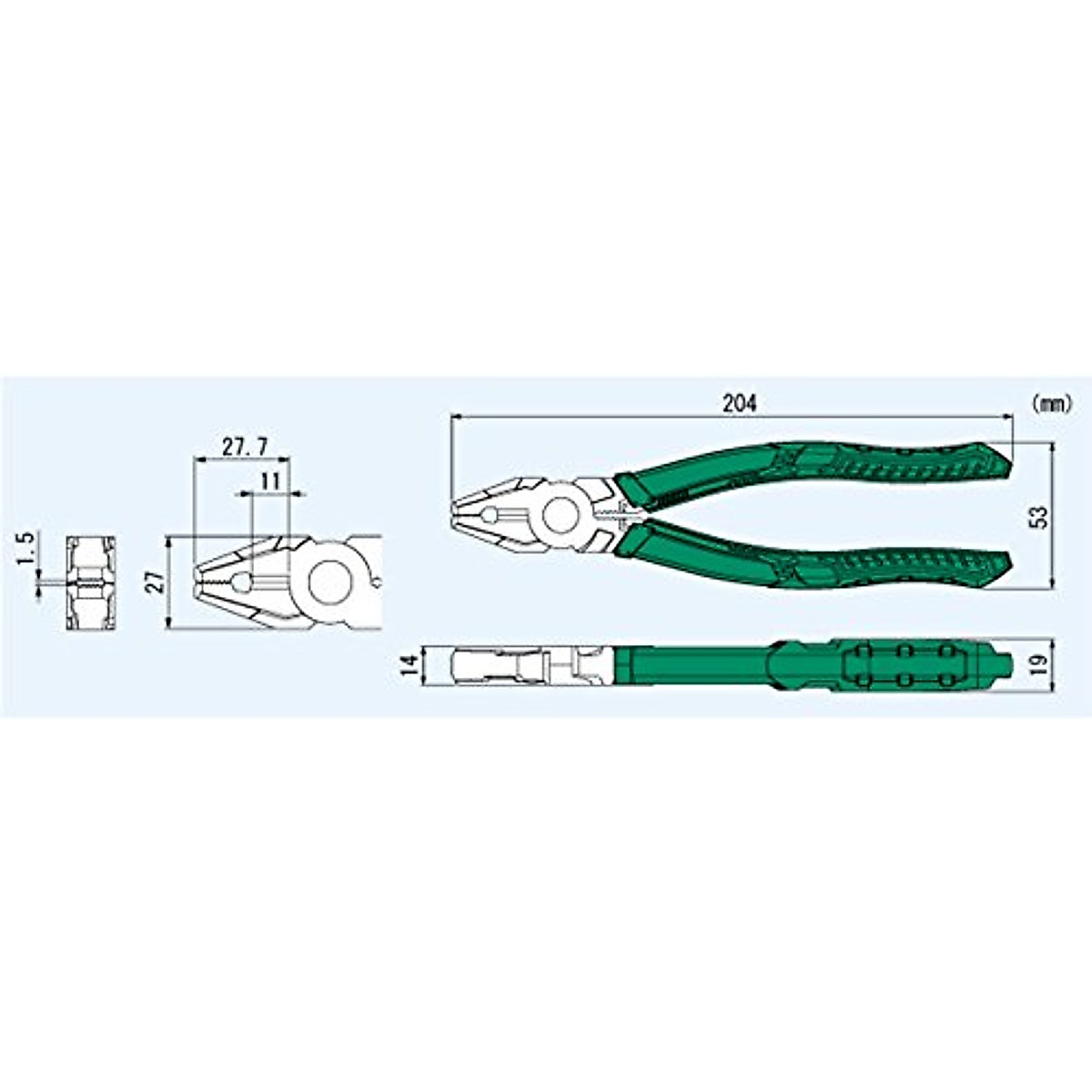 Engineer Heavy Duty Multi-function combi Gripping Pliers/Screw Extractors (non-slip jaws for quick removal of damaged screws). Made In Japan. pz-59 neji-saurus RX