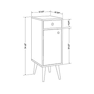 South Shore Kodali Solid Storage Unit, Narrow, Natural Wood